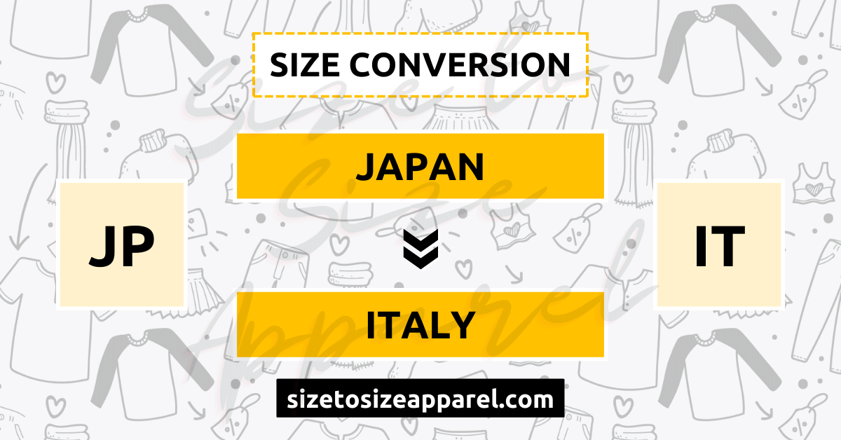 JP (Japan) Size M to IT (Italy) Size Conversion - Men's Tops - Size to ...