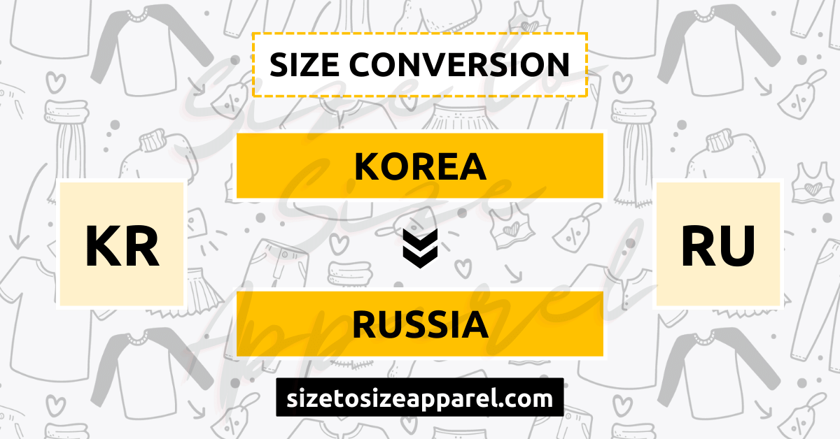 KR (Korea) Size 100 to RU (Russia) Size Conversion - Men's Tops - Size ...