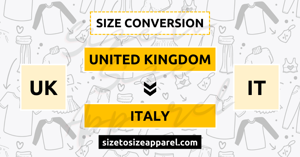 UK (United Kingdom) Size 46 to IT (Italy) Size Conversion - Men's Tops ...