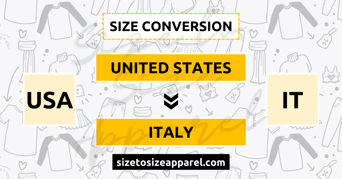 USA (United States) Size 50 to IT (Italy) Size Conversion - Men's Tops ...